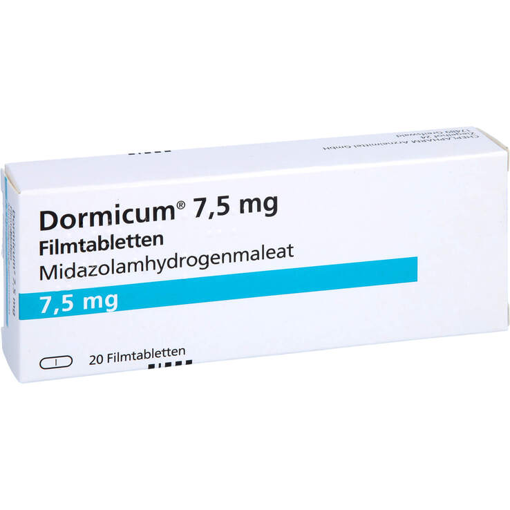 Dormicum 7,5 mg Filmtabletten 20 St auf E-Rezept kaufen | APONEO