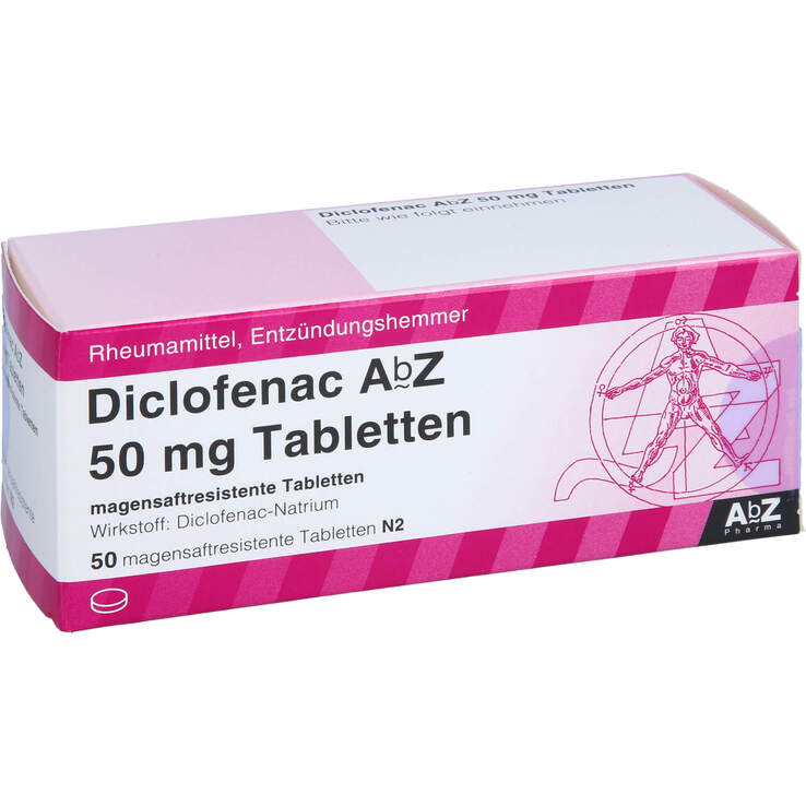 Diclofenac AbZ 50 mg magensaftresistente Tabletten 50 St auf E-Rezept ...