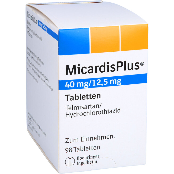 Micardisplus 40 mg / 12,5 mg Tabletten 98 St auf E-Rezept kaufen | APONEO