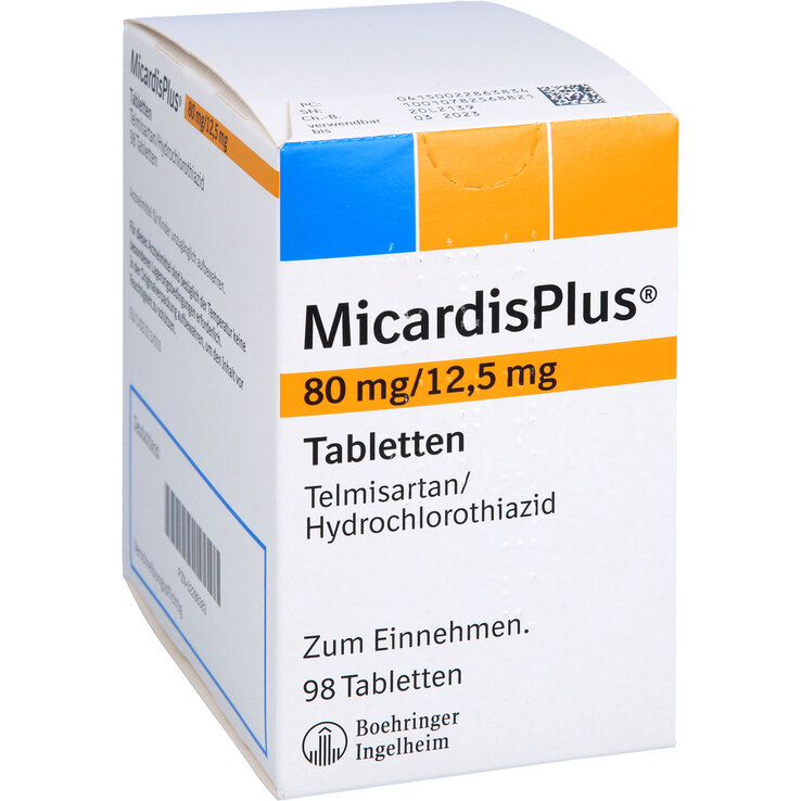 Micardisplus 80 mg / 12,5 mg Tabletten 98 St auf E-Rezept kaufen | APONEO