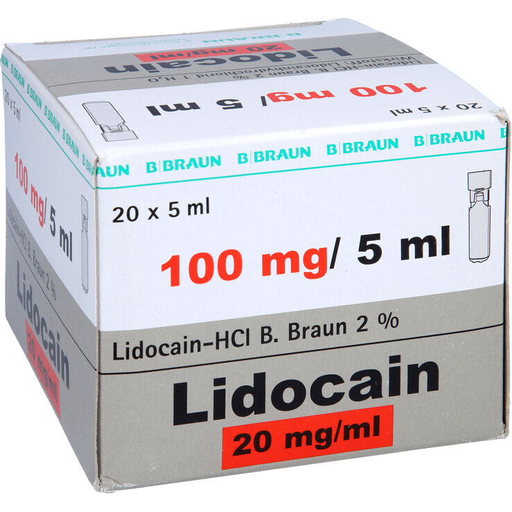 Lidocain HCL B.Braun 2% Miniplasco connect Injektionslösung 20X5 ml auf ...