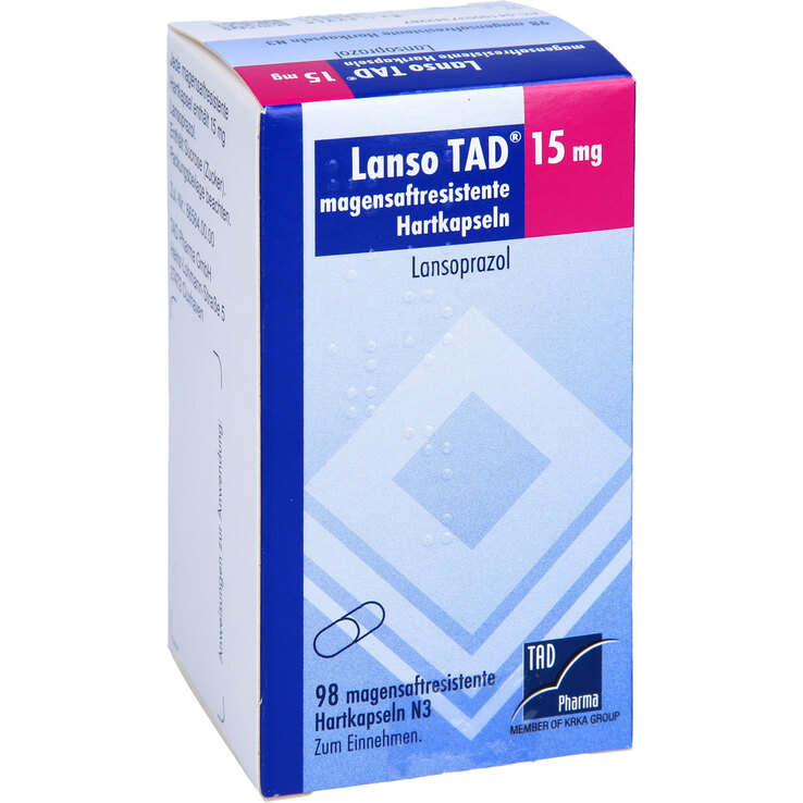 Lanso TAD 15 mg magensaftresistente Hartkapseln 98 St auf E-Rezept ...