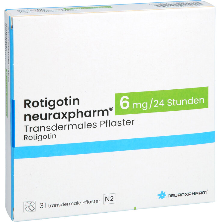 Rotigotin neuraxpharm 6 mg / 24 h transderm.Pflaster 31 St auf E-Rezept ...