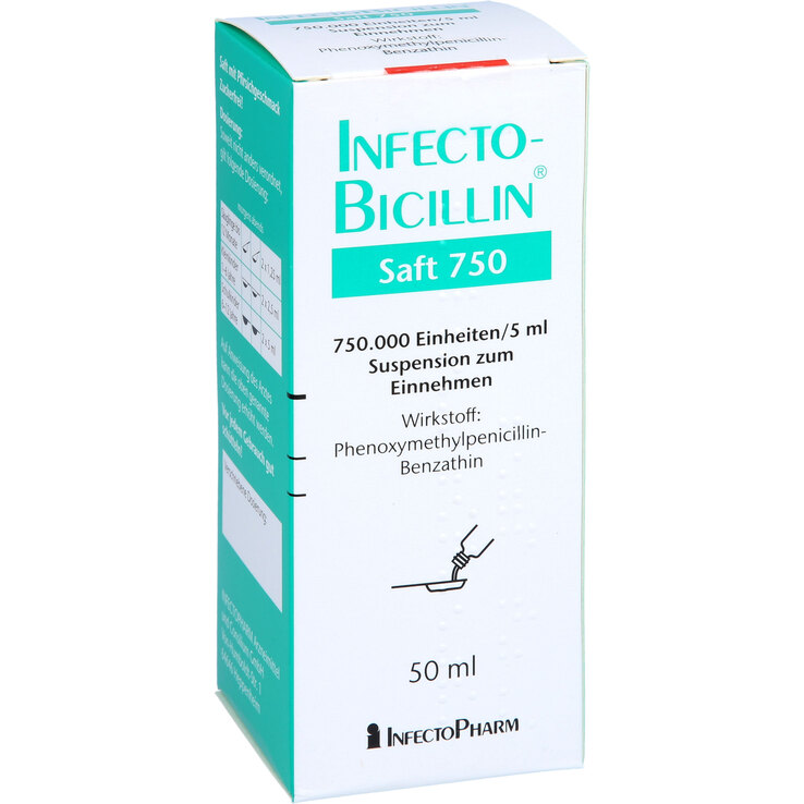 Infectobicillin Saft 750 1ml=150.000 I.E. 50 ml auf E-Rezept kaufen ...