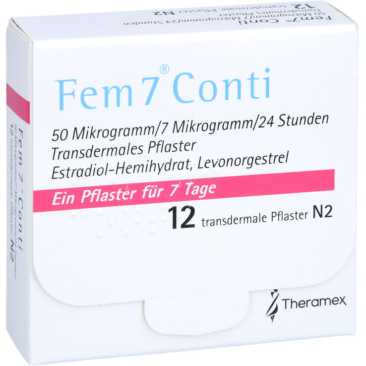 Fem 7 Conti transdermale Pflaster 12 St auf E-Rezept kaufen | APONEO