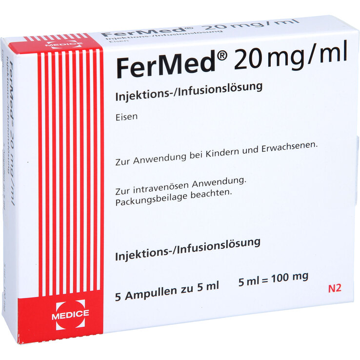 Fermed 20 mg / ml Injektionslösung 100 mg Ampullen 5X5 ml auf E-Rezept ...