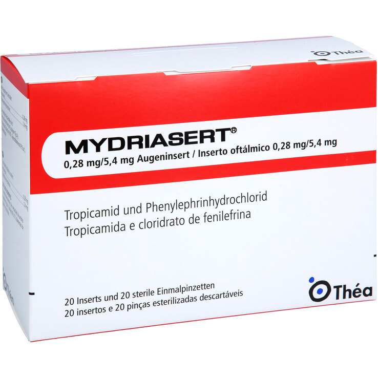 Mydriasert 0,28 mg / 5,4 mg Augeninsert 20 St auf E-Rezept kaufen | APONEO