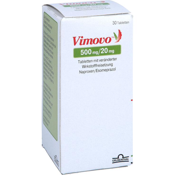 Vimovo 500 mg / 20 mg magensaftresistente Tabletten 30 St auf E-Rezept ...