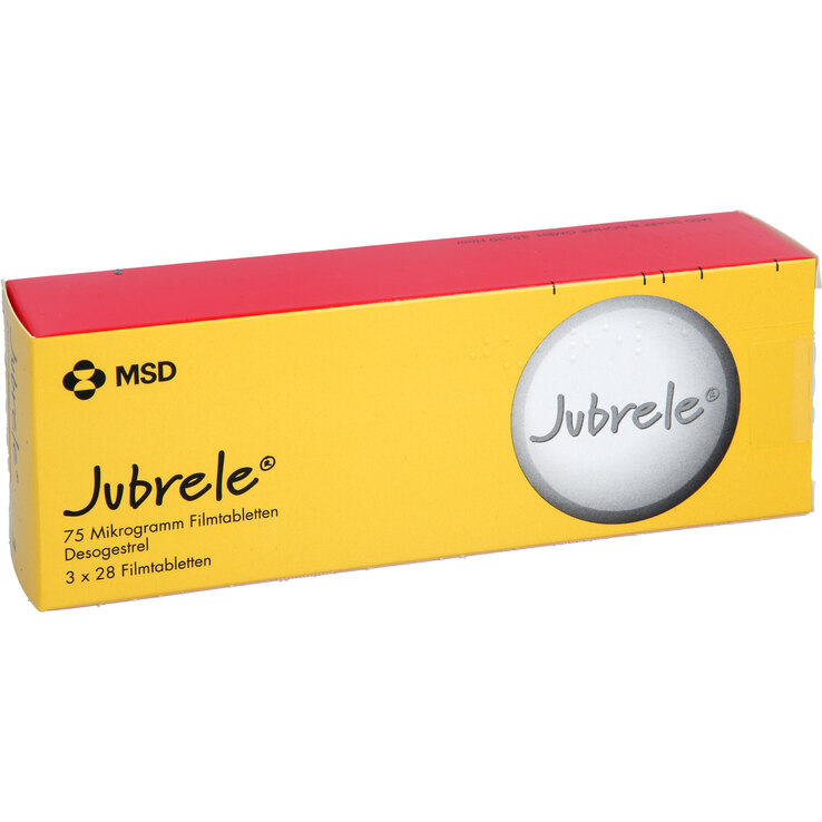 Jubrele 75 Mikrogramm Filmtabletten Desogestrel 3X28 St auf E-Rezept ...