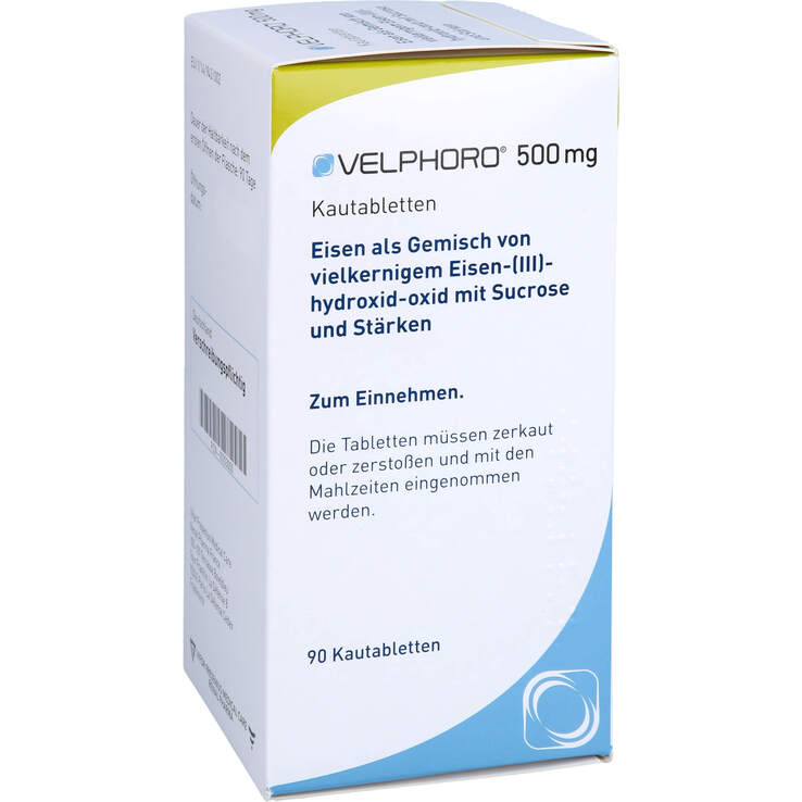 Velphoro 500 mg Kautabletten 90 St auf E-Rezept kaufen | APONEO