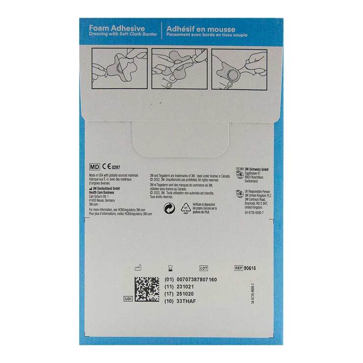 Tegaderm Foam Adhesive 6,9x6,9 cm kreuzform 90615 10 St bei APONEO kaufen