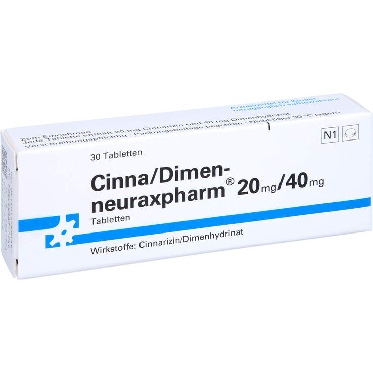 Cinna / Dimen neuraxpharm 20 mg / 40 mg Tabletten 30 St auf E-Rezept ...