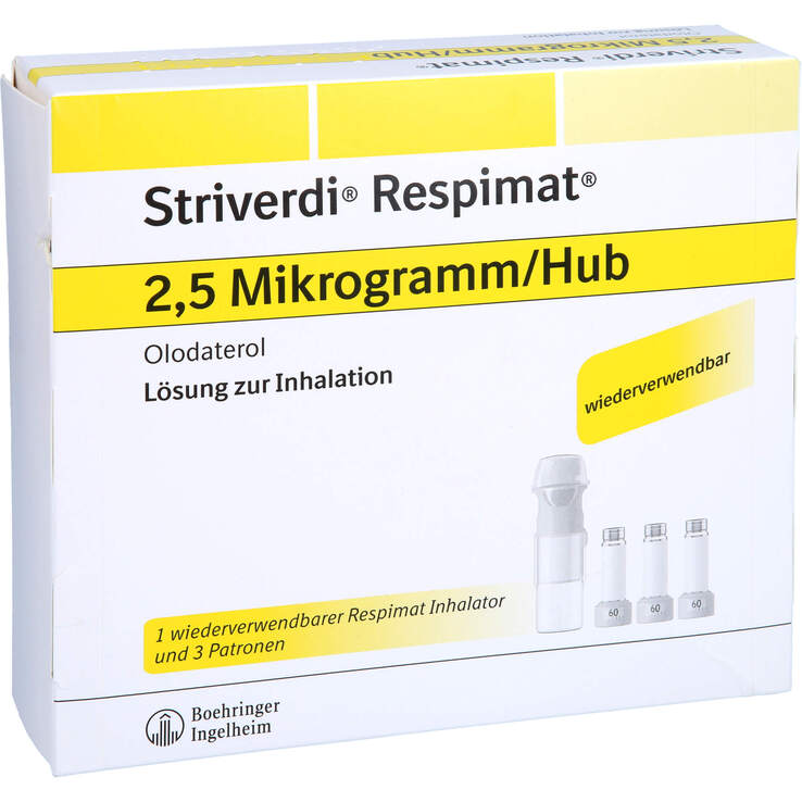 Striverdi Respimat 2,5 µg Hub 3x60 Hub Wiederverwachsene 3X4.0 ml auf E ...