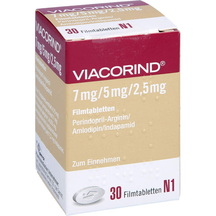 Viacorind 7 mg / 5 mg / 2,5 mg Filmtabletten 30 St auf E-Rezept kaufen ...