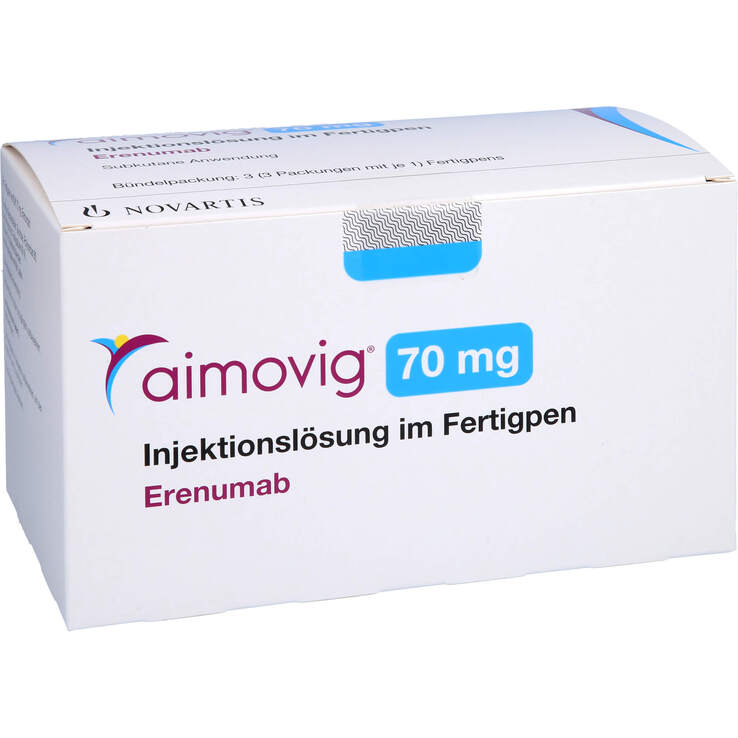 Aimovig 70 mg Injektionslösung in einem Fertigpen 3X1 St auf E-Rezept ...