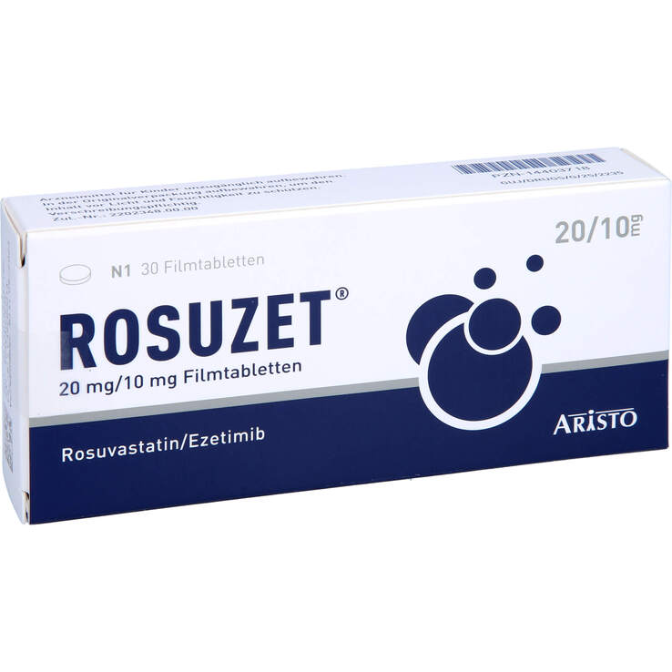 Rosuzet 20 mg / 10 mg Filmtabletten 30 St auf E-Rezept kaufen | APONEO