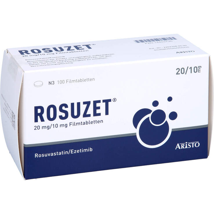 Rosuzet 20 mg / 10 mg Filmtabletten 100 St auf E-Rezept kaufen | APONEO