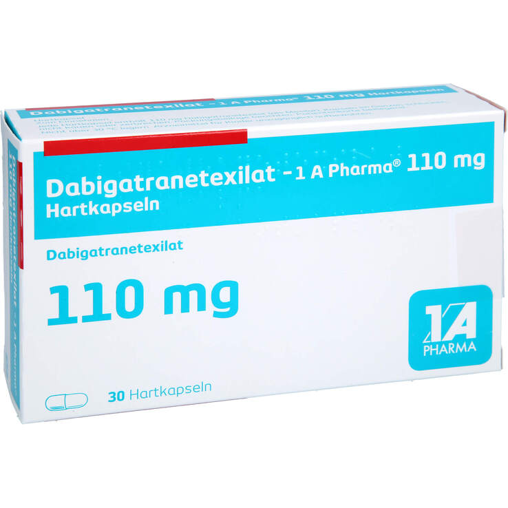 Dabigatranetexilat-1A Pharma 110 mg Hartkapseln 30 St auf E-Rezept ...
