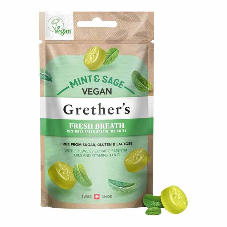 Grethers vegan Fresh Breath mint & sage Pastillen 45 g bei APONEO kaufen