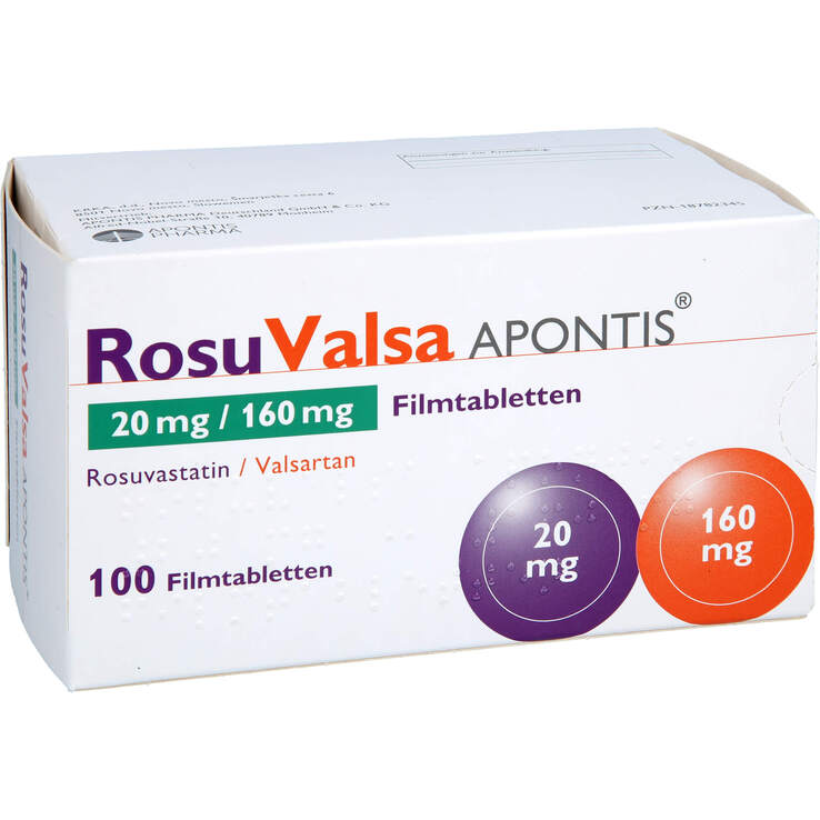 Rosuvalsa Apontis 20 mg / 160 mg Filmtabletten 100 St auf E-Rezept ...
