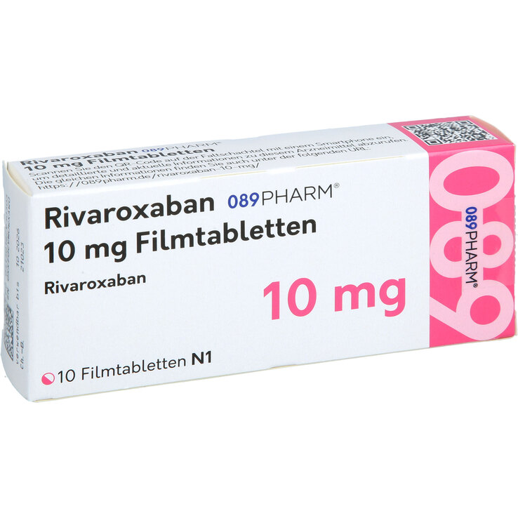 Rivaroxaban 089PHARM 10 mg Filmtabletten 10 St auf E-Rezept kaufen | APONEO