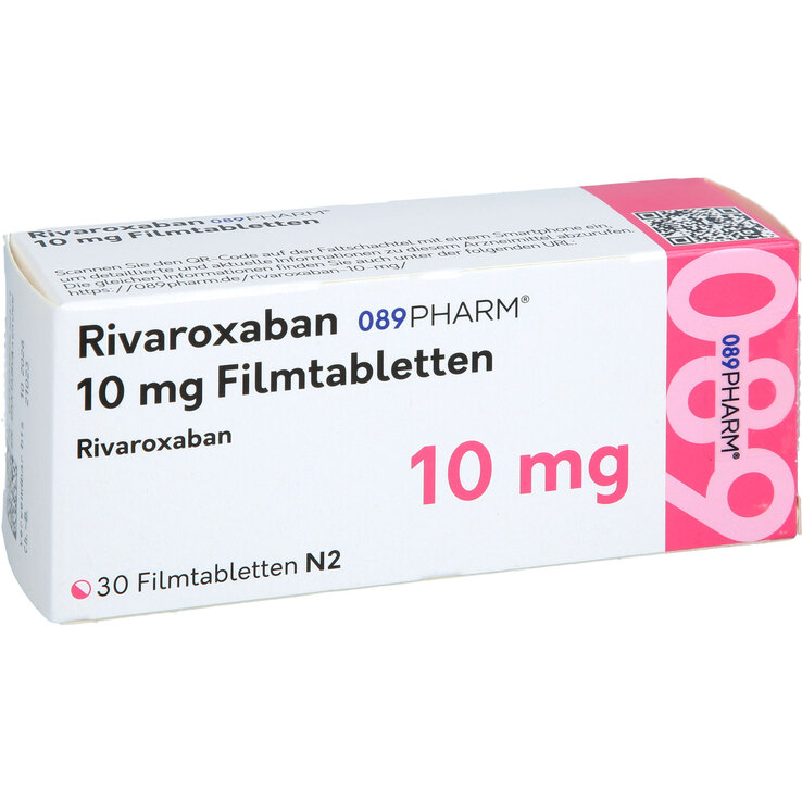 Rivaroxaban 089PHARM 10 mg Filmtabletten 30 St auf E-Rezept kaufen | APONEO