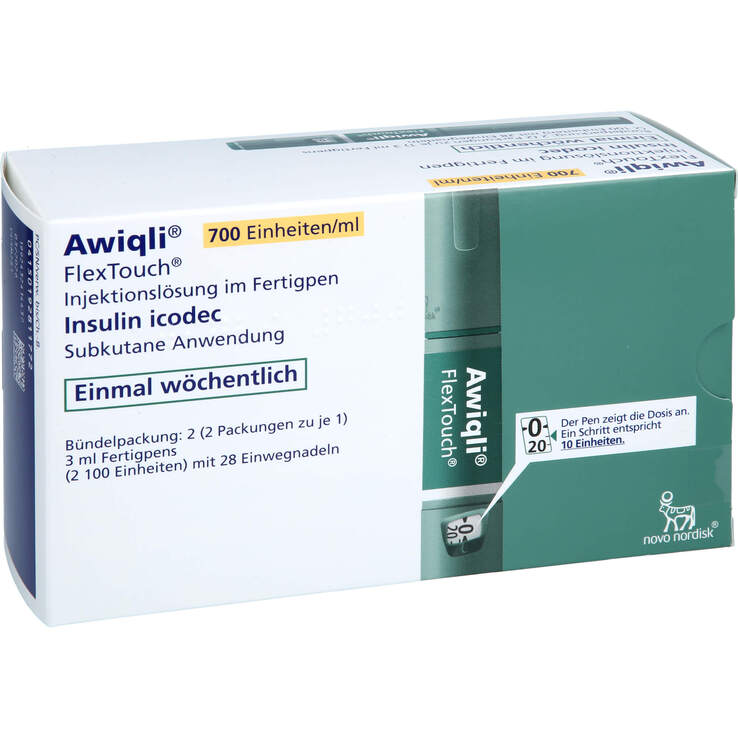 Awiqli 700 E / ml Injektionslösung Fertigpen 2x2100 E / + 28 Nad. 2X3 ...