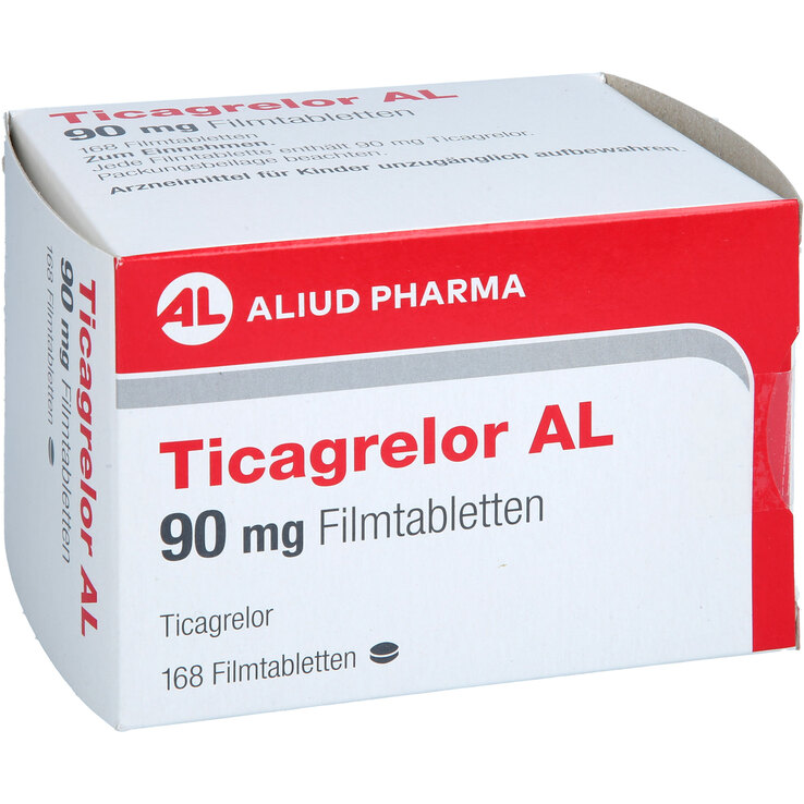 Ticagrelor AL 90 mg Filmtabletten 168 St auf E-Rezept kaufen | APONEO