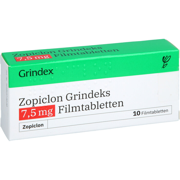 Zopiclon Grindeks 7,5 mg Filmtabletten 10 St auf E-Rezept kaufen | APONEO