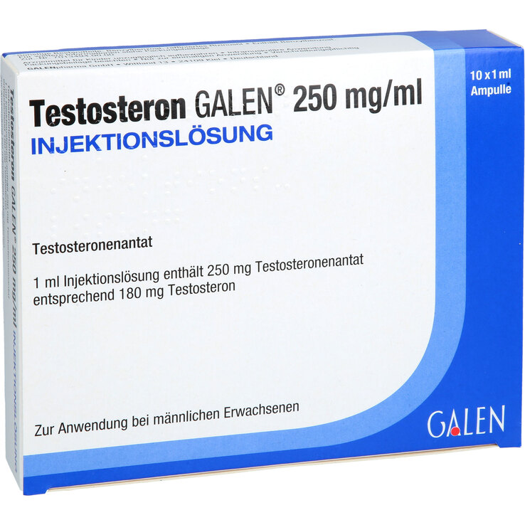 Testosteron Galen 250 mg / ml Injektionslösung 10X1 ml auf E-Rezept ...