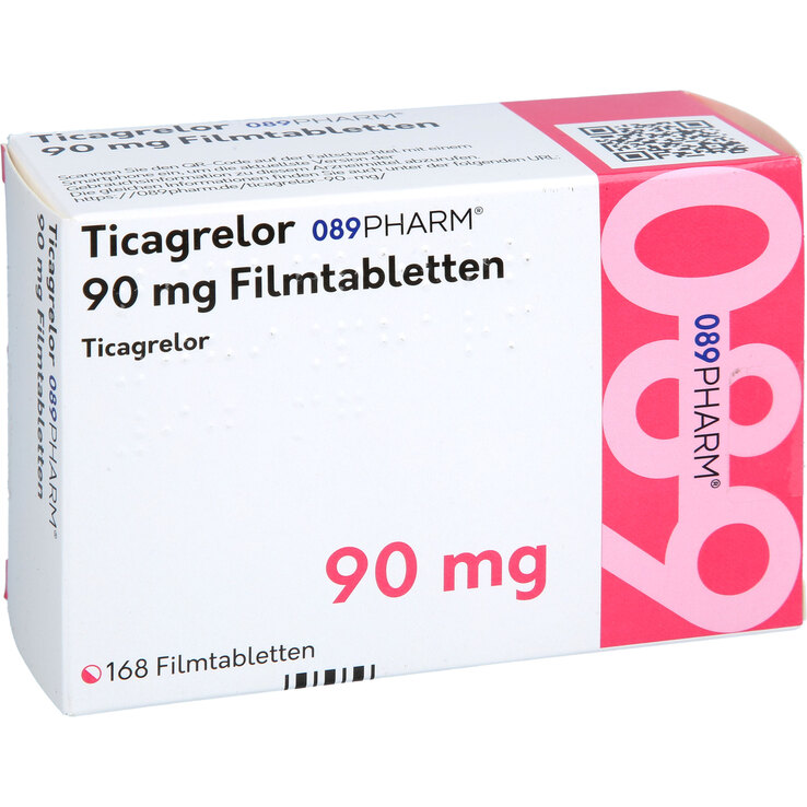 Ticagrelor 089PHARM 90 mg Filmtabletten 168 St auf E-Rezept kaufen | APONEO